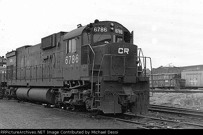 CR C-636 # 6786 sits in the yard at Port Richmond